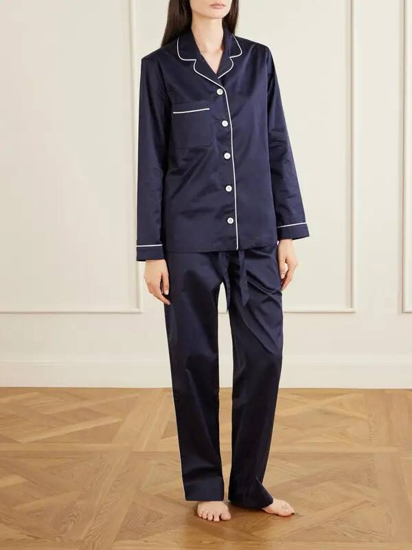 TEKLA Sateen Organic Cotton Pajama Pants