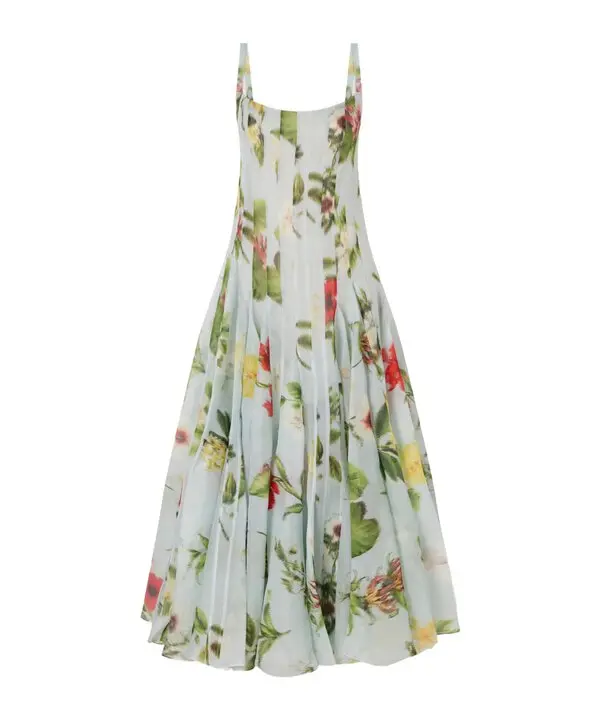 Oscar De La Renta Floral-printed Gown