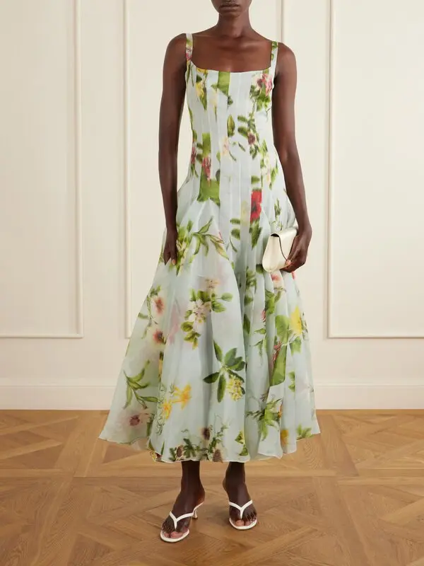 Oscar De La Renta Floral-printed Gown
