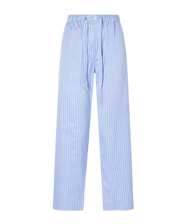 TEKLA Sateen Striped Cotton-poplin Pajama Pants