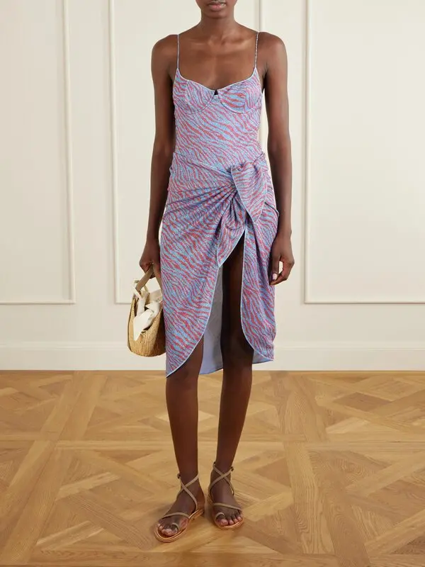 Oseree Pink Zebra Sequin Cover-up
