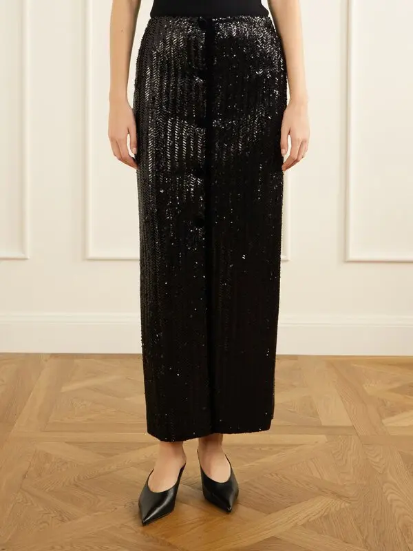 BLAZÉ MILANO All About You Malaya Sequin-embellished Maxi Skirt