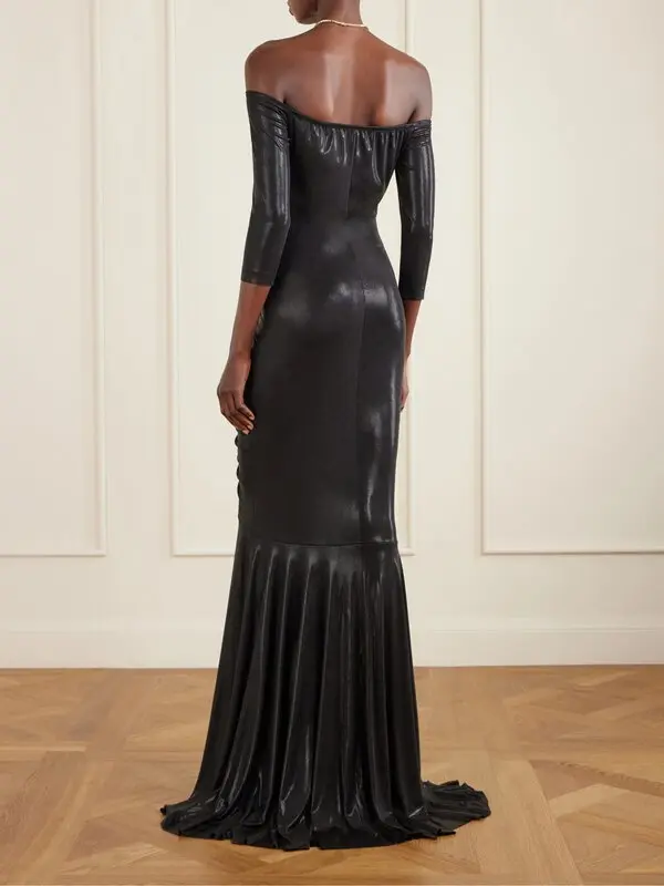 Norma Kamali Fitted Off-the-shoulder Dress