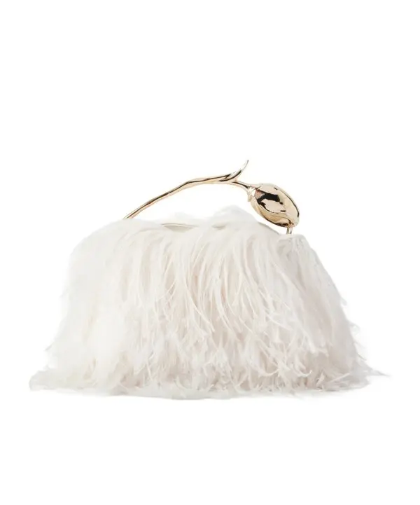 Erdem Mini Bloom Feather-embellished Tote Bag