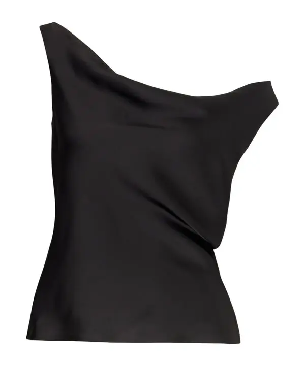 Norma Kamali Smooth Satin Off-the-shoulder Top