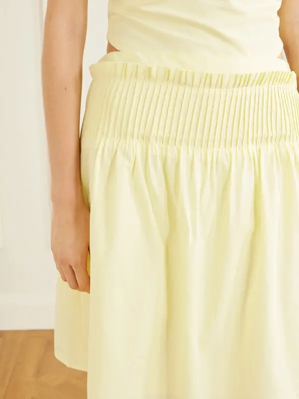 SIR. Rochelle Pintuck Cotton Midi Skirt