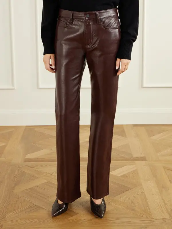Citizens Of Humanity Leather-blend Straight-leg Pants