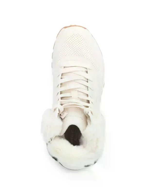 Sketchers Faux-fur-trim Lace-up Ankle Boots