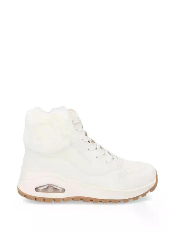 Sketchers Faux-fur-trim Lace-up Ankle Boots - Neutrals