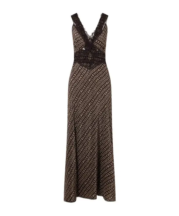 SIR. Astrid Satin And Lace Cut-out Dress