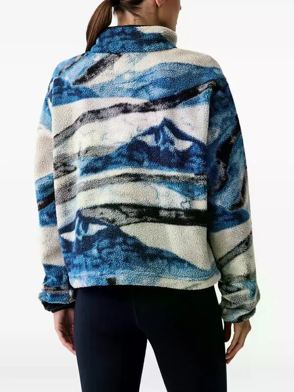 Columbia Mountain-print Fleece Sweatshirt