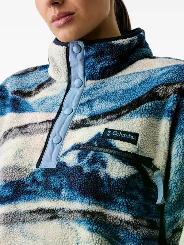 Columbia Mountain-print Fleece Sweatshirt