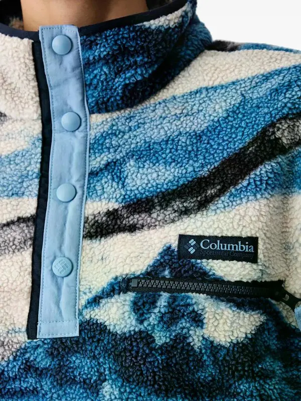 Columbia Mountain-print Fleece Sweatshirt