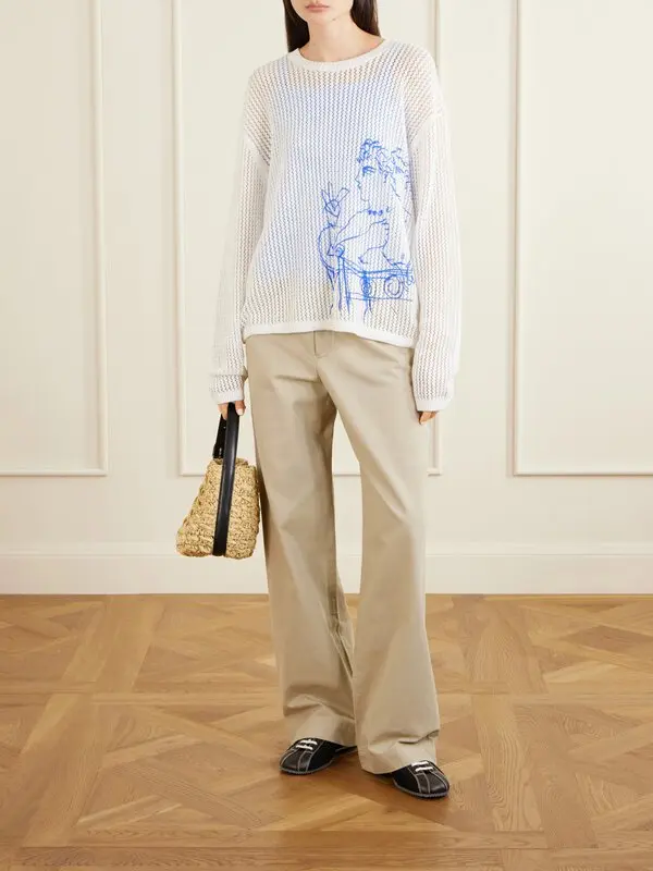 Still Here Cotton Wide-leg Pants