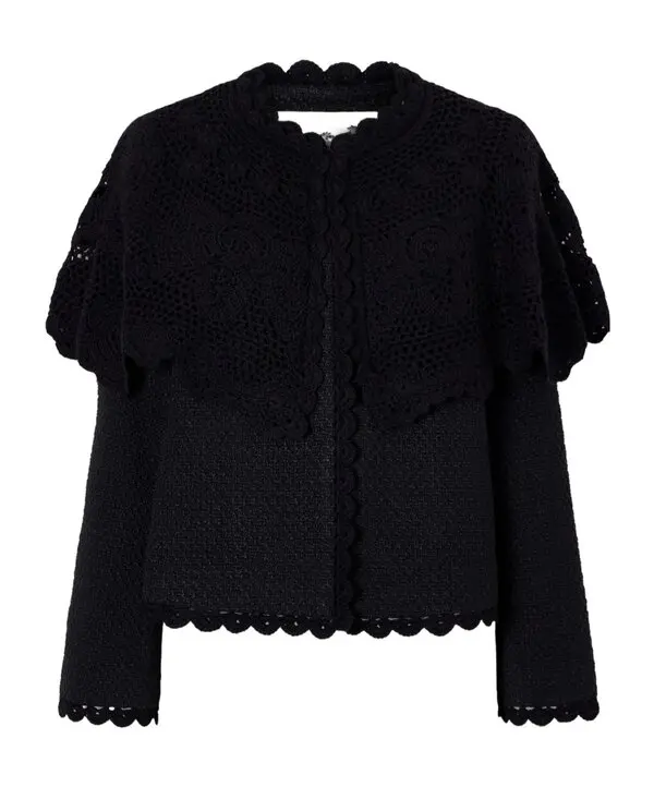 Sea Wool Solid-color Coat - Black
