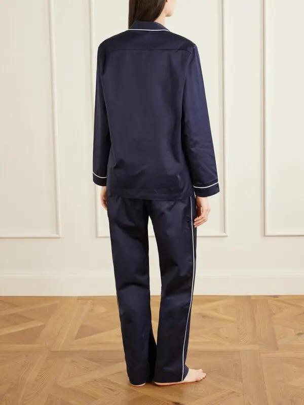 TEKLA Sateen Organic Cotton Pajama Shirt