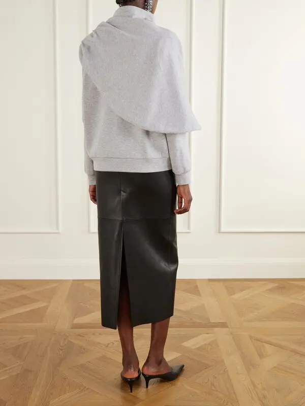 Magda Butrym Cape-effect Draped Jersey Sweatshirt