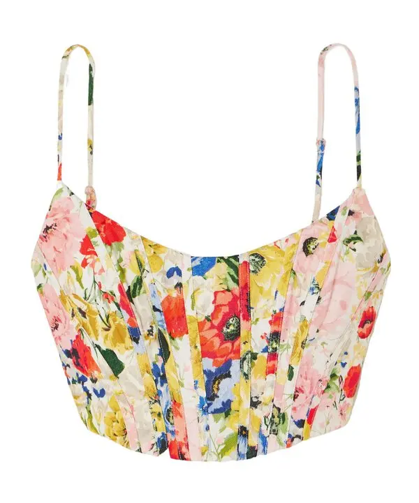 Zimmermann Vintage Floral Cropped Top