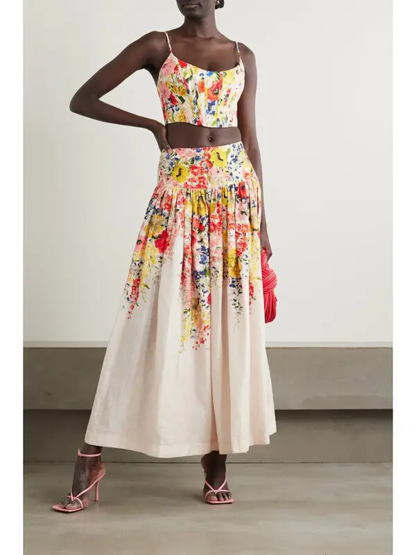 Zimmermann Vintage Floral Cropped Top