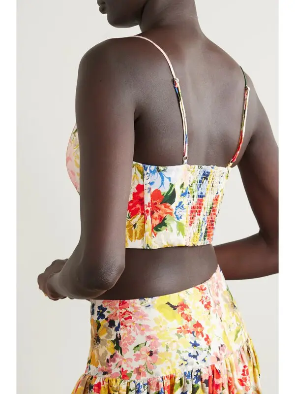 Zimmermann Vintage Floral Cropped Top