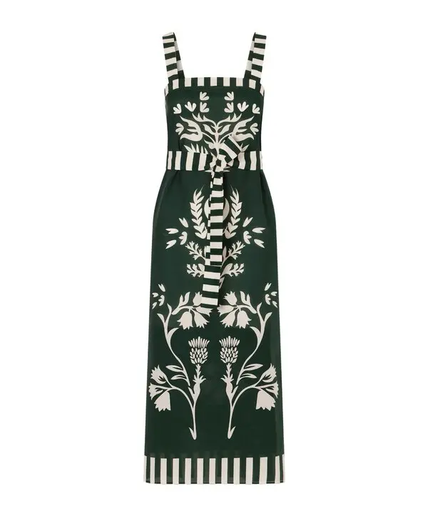 ERES Belted Printed Midi Dress