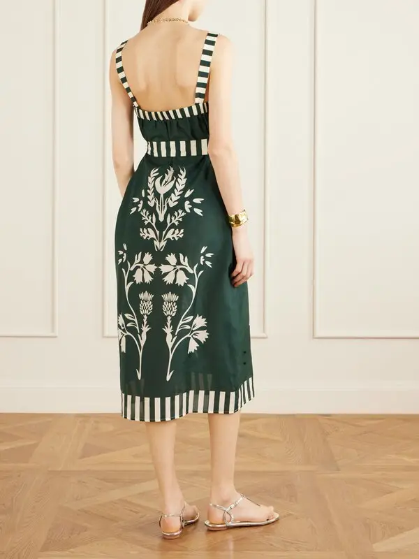 ERES Belted Printed Midi Dress