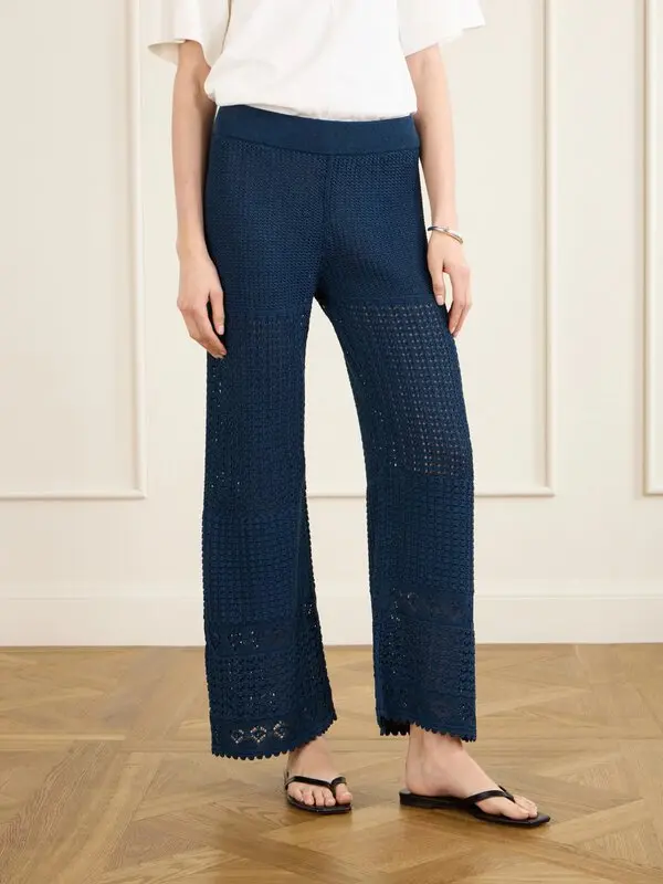 ERES Crocheted Straight-leg Pants