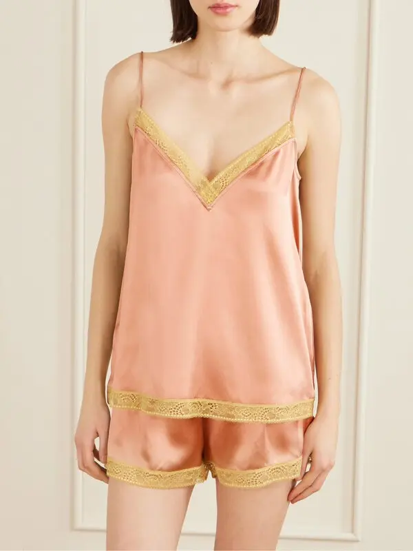ERES Instant Lace-trimmed Silk-satin Camisole