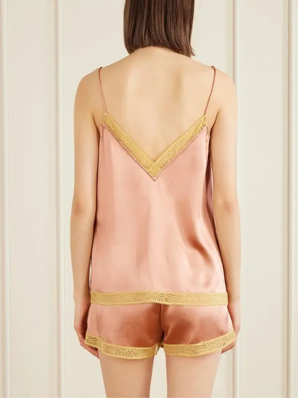 ERES Instant Lace-trimmed Silk-satin Camisole