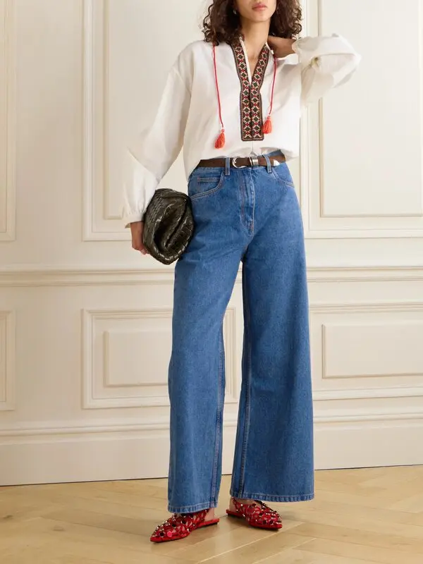 Etro High-waisted Wide-leg Jeans