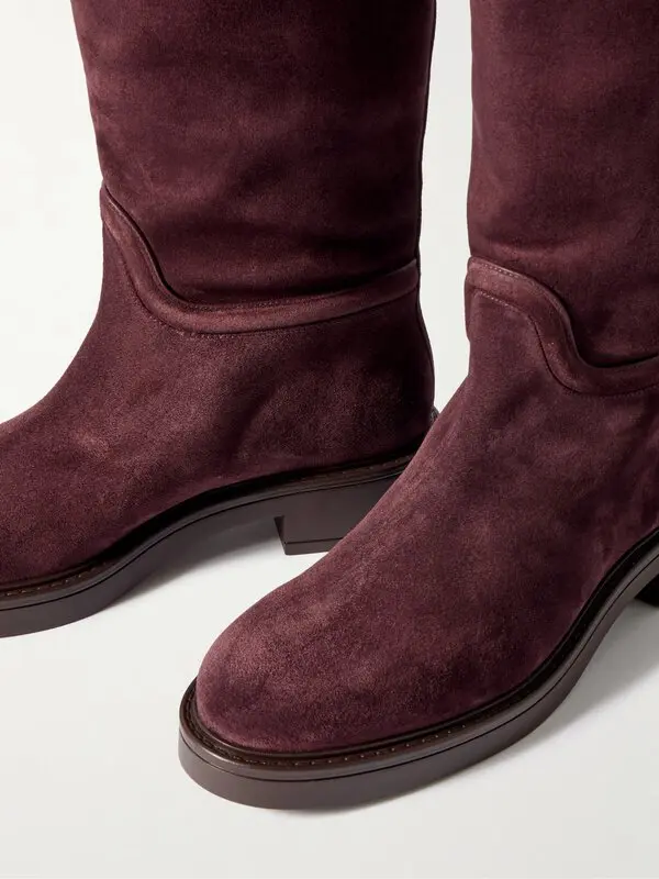 STUART WEITZMAN Celia Suede Knee Boots - No