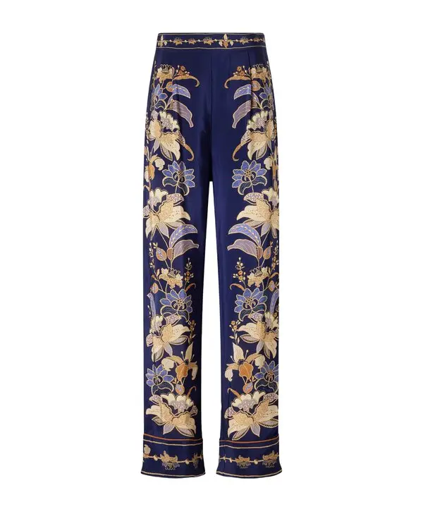 Farm Rio Lara Floral-print Trousers - Multicolor