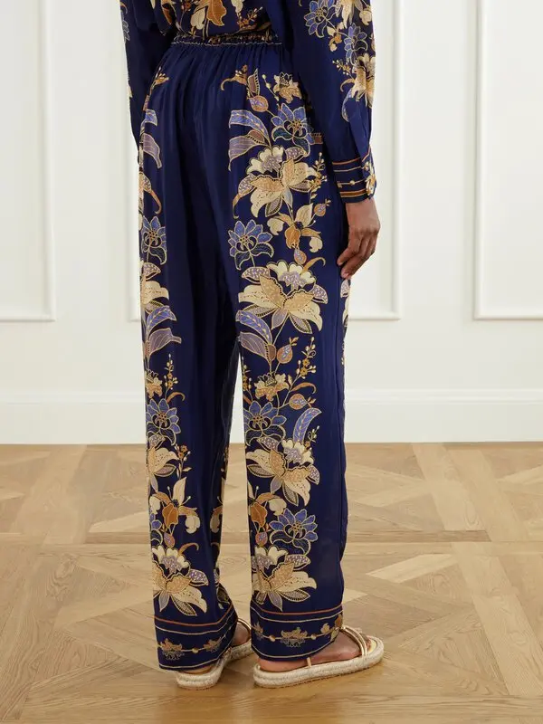 Farm Rio Lara Floral-print Trousers