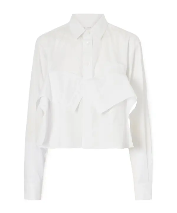 Sacai Ruffled Cropped Shirt