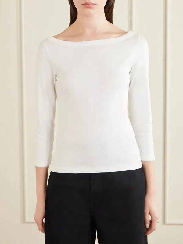 FLORE FLORE Steffi Ribbed Organic Cotton-jersey T-shirt