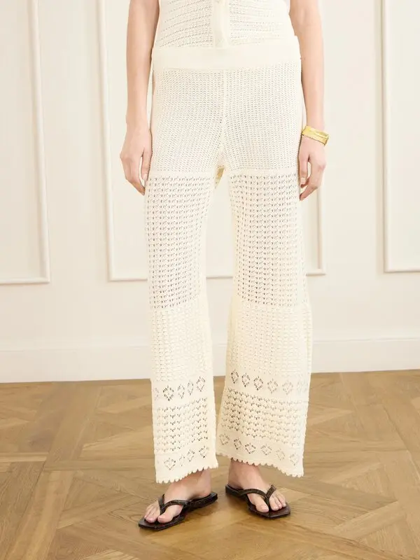 ERES Crochet-knit Straight-leg Pants