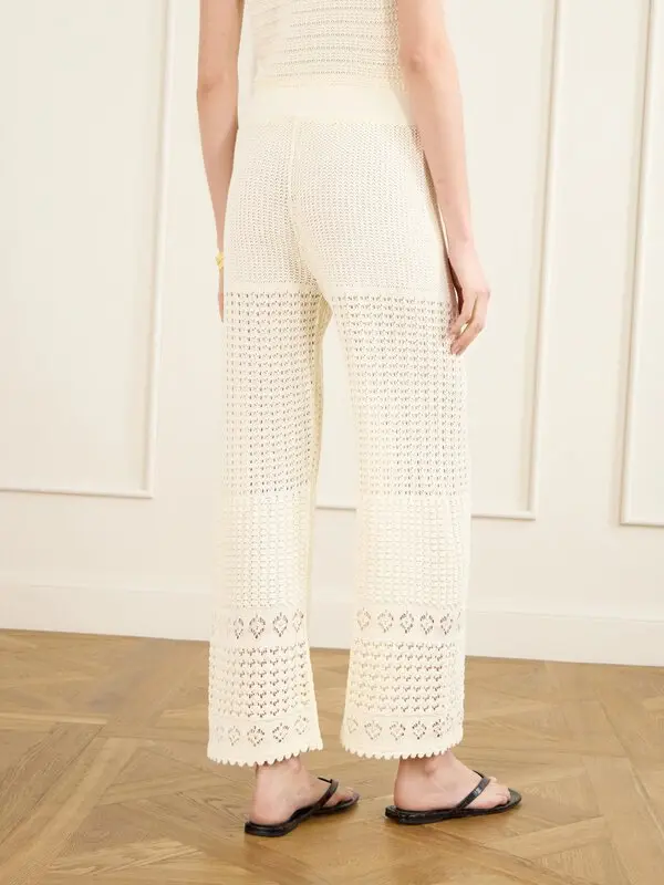 ERES Crochet-knit Straight-leg Pants