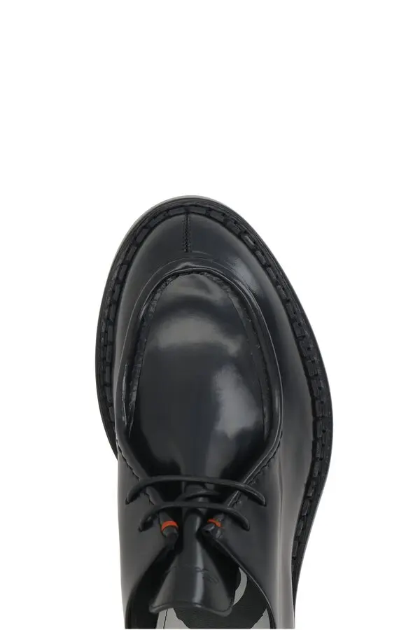 Santoni X 10 Corso Como Leather Derby Shoes
