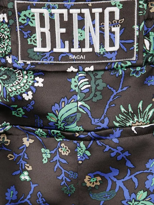 Sacai Being Floral Print Shorts