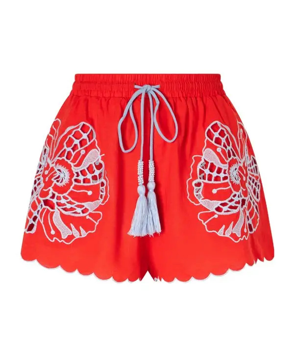 Farm Rio Embroidered Shorts