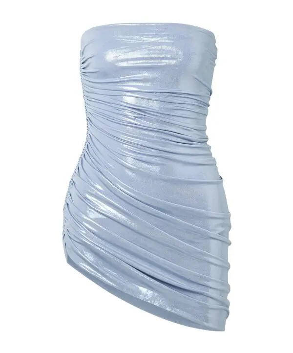 Norma Kamali Straight-fit Off-shoulder Dress - Blue