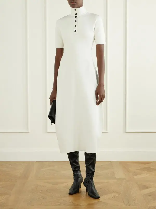 Proenza Schouler Mathilde Ribbed Stretch-jersey Midi Dress