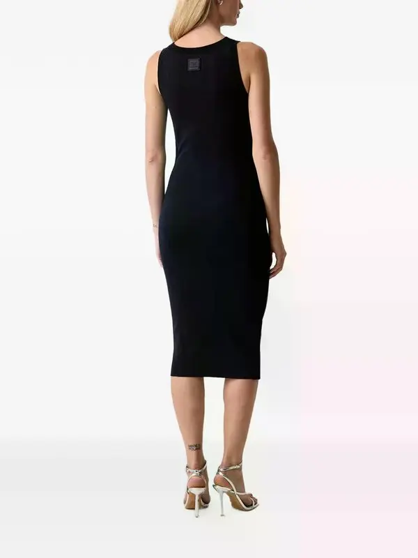 Elisabetta Franchi Logo-print Zip-fastening Midi Dress