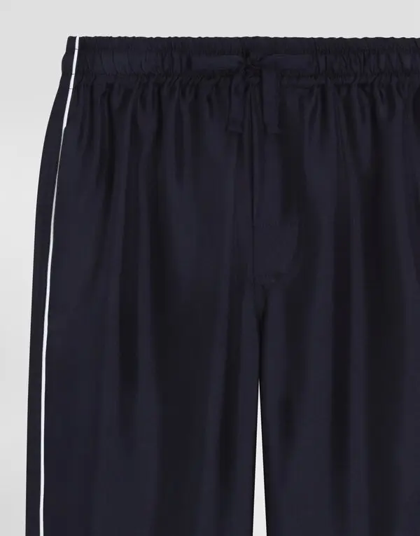 Dolce & Gabbana Piped-trim Silk Trousers