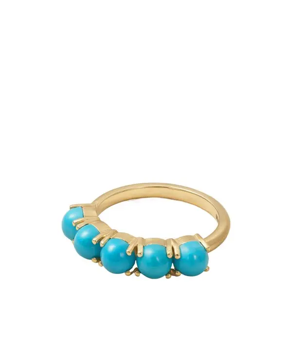 Irene Neuwirth Classic 18-karat Gold Turquoise Ring