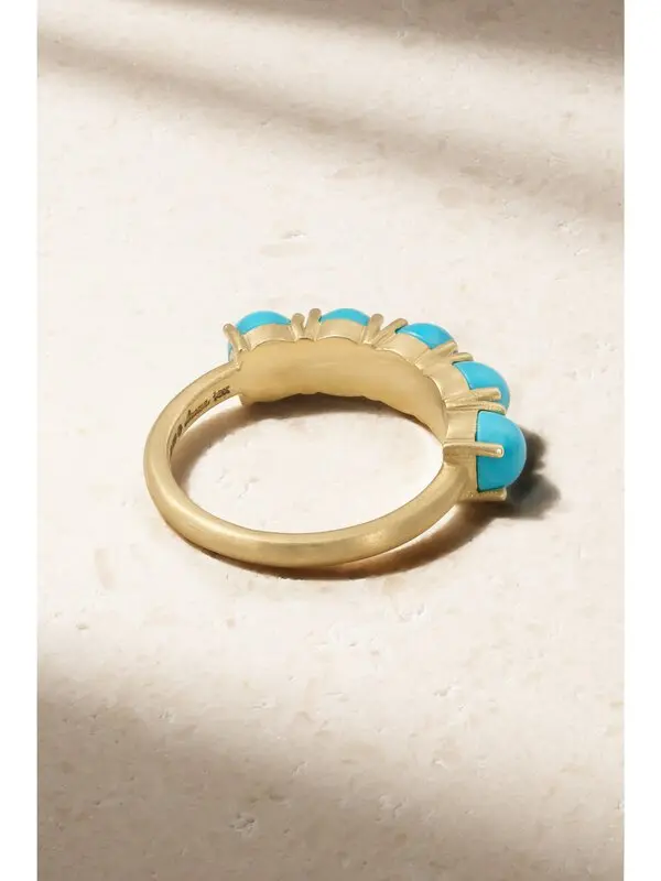 Irene Neuwirth Classic 18-karat Gold Turquoise Ring