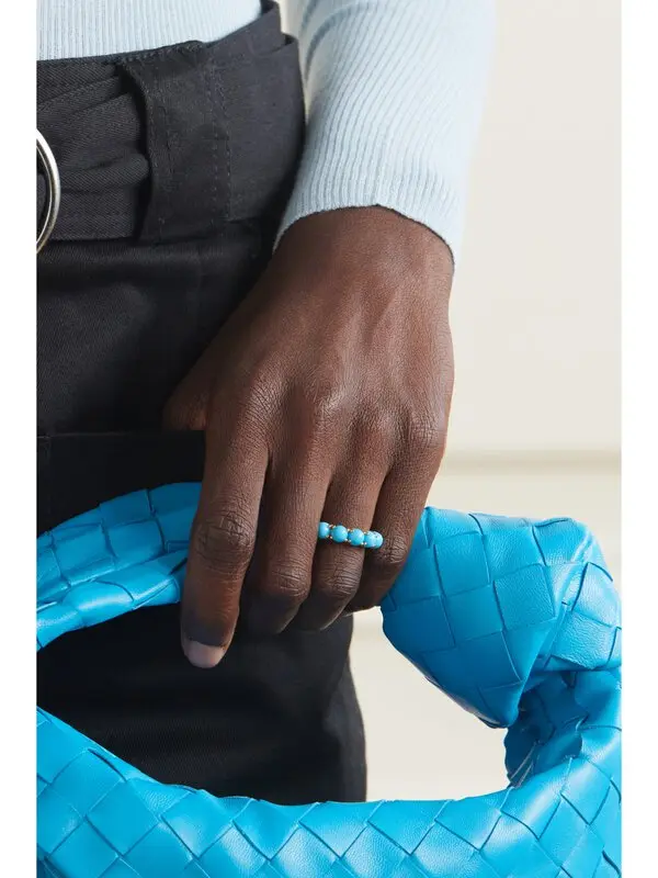 Irene Neuwirth Classic 18-karat Gold Turquoise Ring