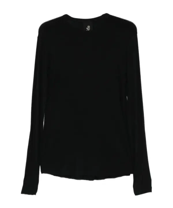 THOM KROM Raw-edge Crew-neck Sweater