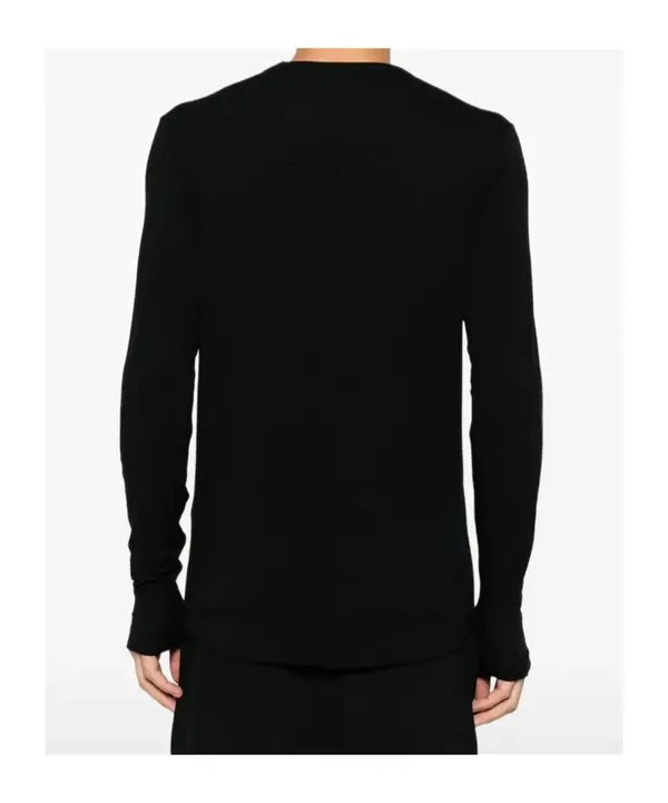THOM KROM Raw-edge Crew-neck Sweater