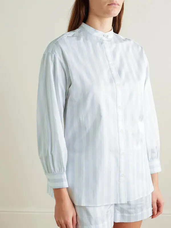 ERES Striped Cotton Pajama Top